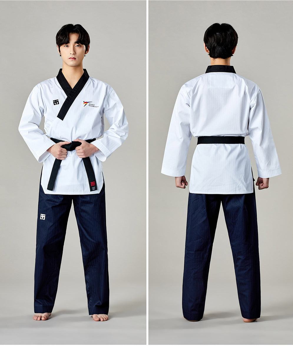 MOOTO TAEBEK 2 BLACK NECK UNIFORM — Taekwondo Power